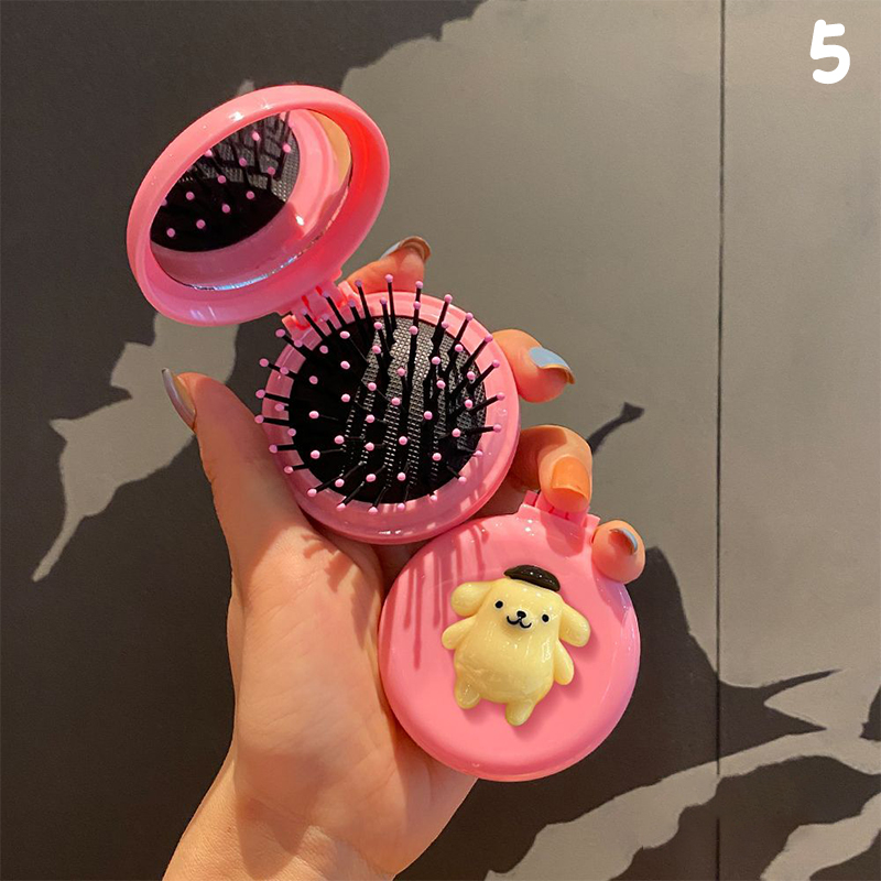 Sanrio Series Mini Makeup Mirror Hello Kitty Pochacco Folding Airbag ...