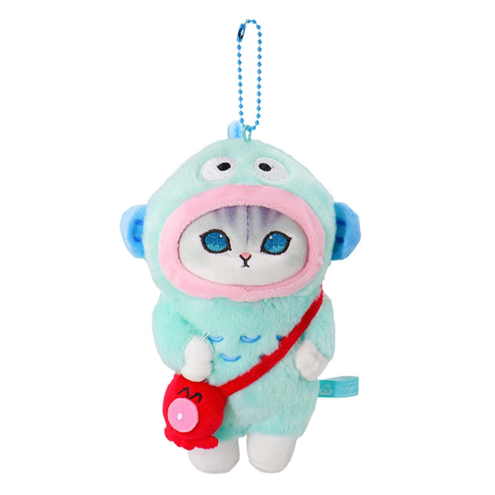 Sanrio Shark Cat Plush Keychain: Kawaii Cotton Pendant Bag Charm (Ugly ...