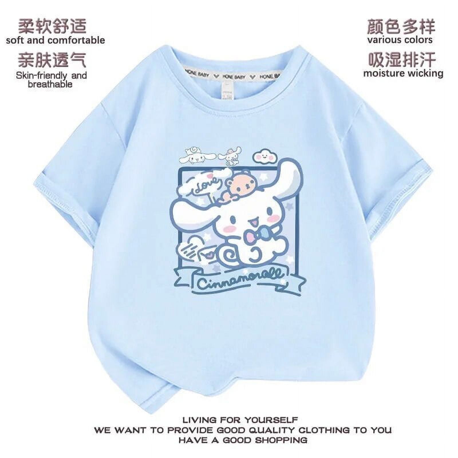 Sanrio Short Sleeve T-shirt Cinnamoroll Y2k Womans Cinnamoroll Cartoon ...
