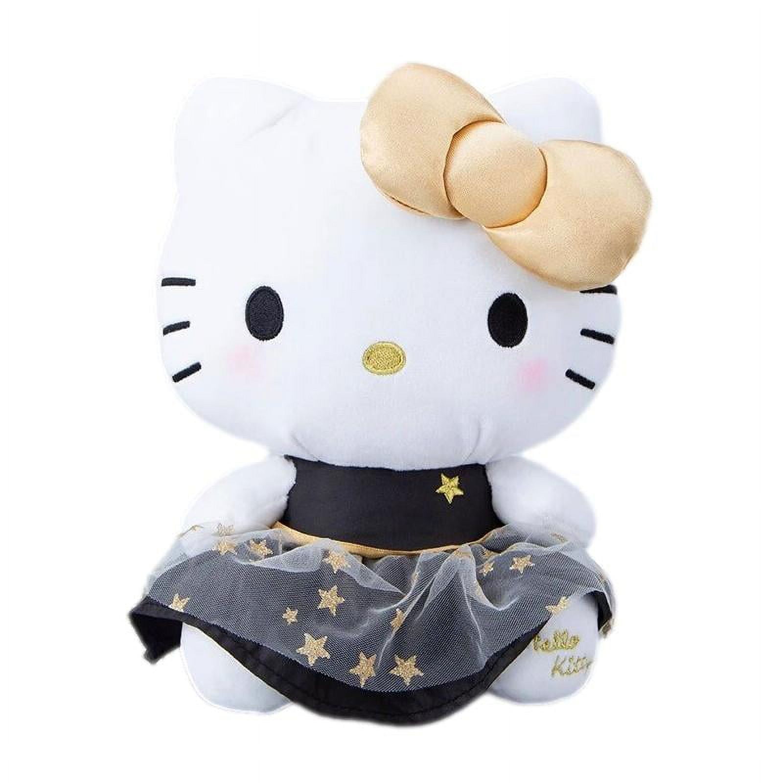 "Sanrio 9.1"" Soft, Huggable Hello Kitty Plushie in Gold and Black ...