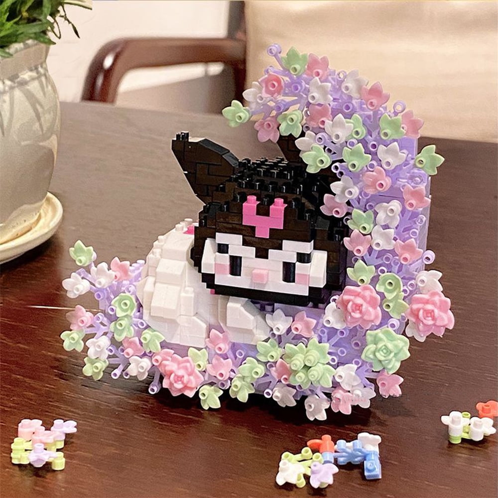 Sanrio Splicing Block Toys Anime Hello Kitty Flower Moon Series ...