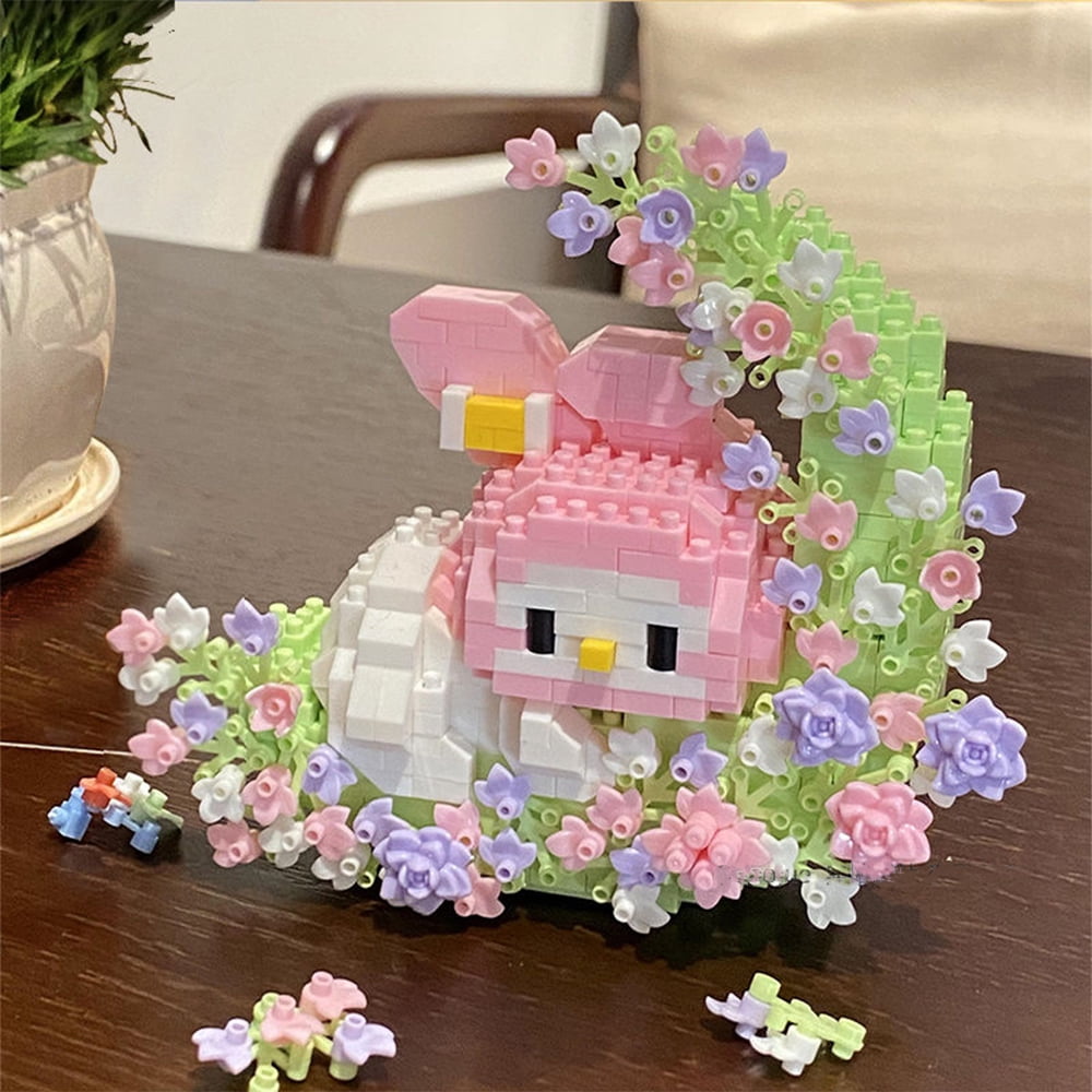 Sanrio Splicing Block Toys Anime Hello Kitty Flower Moon Series ...