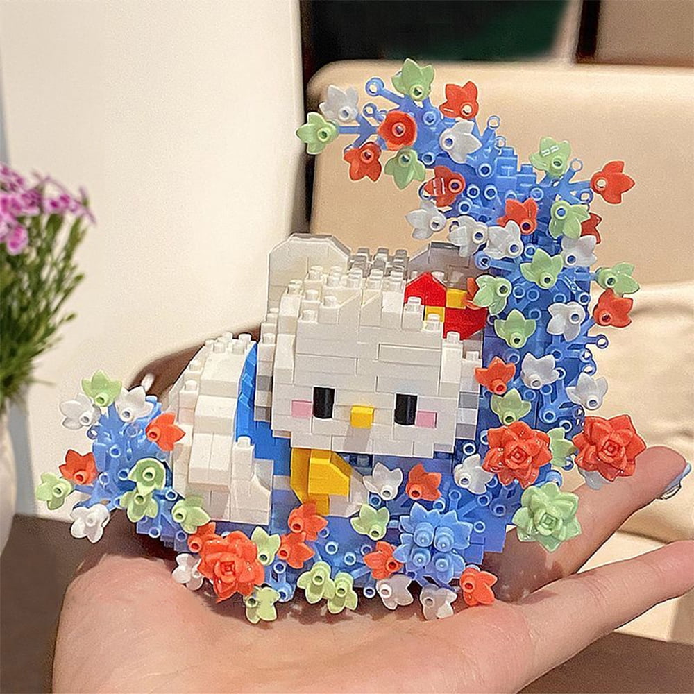 Sanrio Splicing Block Toys Anime Hello Kitty Flower Moon Series ...