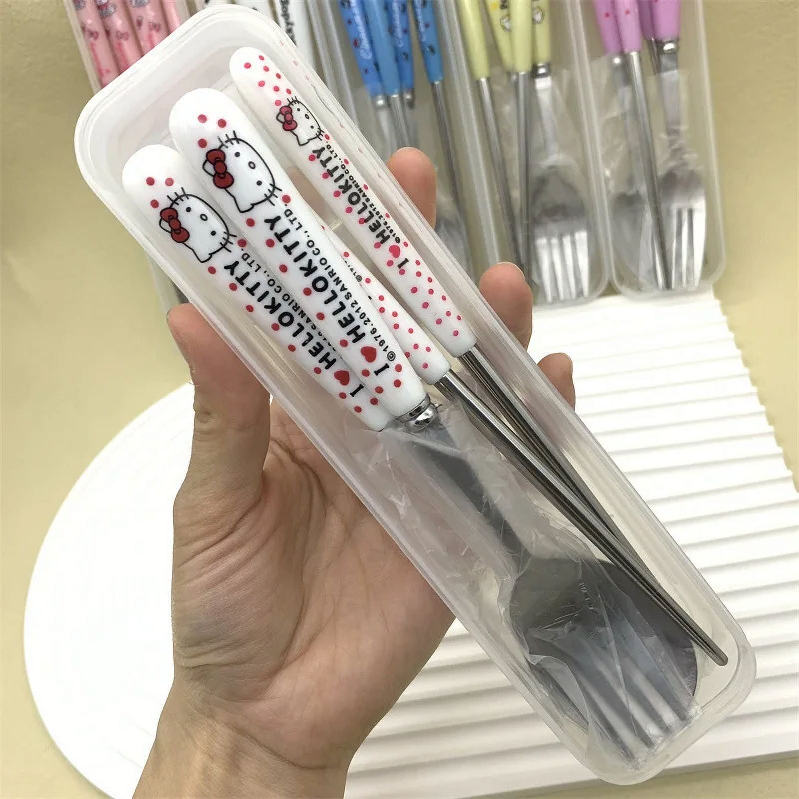 Sanrio Spoon Fork Chopstick Tableware Sets Pochacco Kuromi Mymelody ...