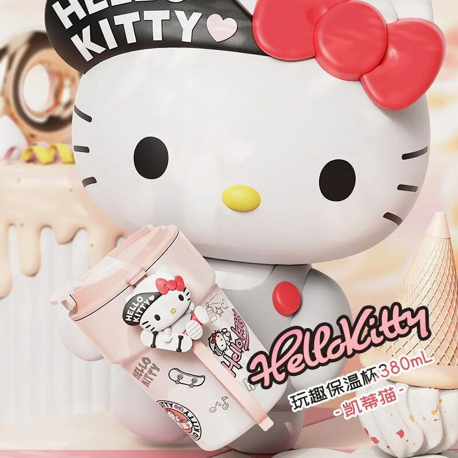 Sanrio Stainless Steel Thermos Cup 380ml Cartoon Hello Kitty Kuromi My Melody Portable Student ...