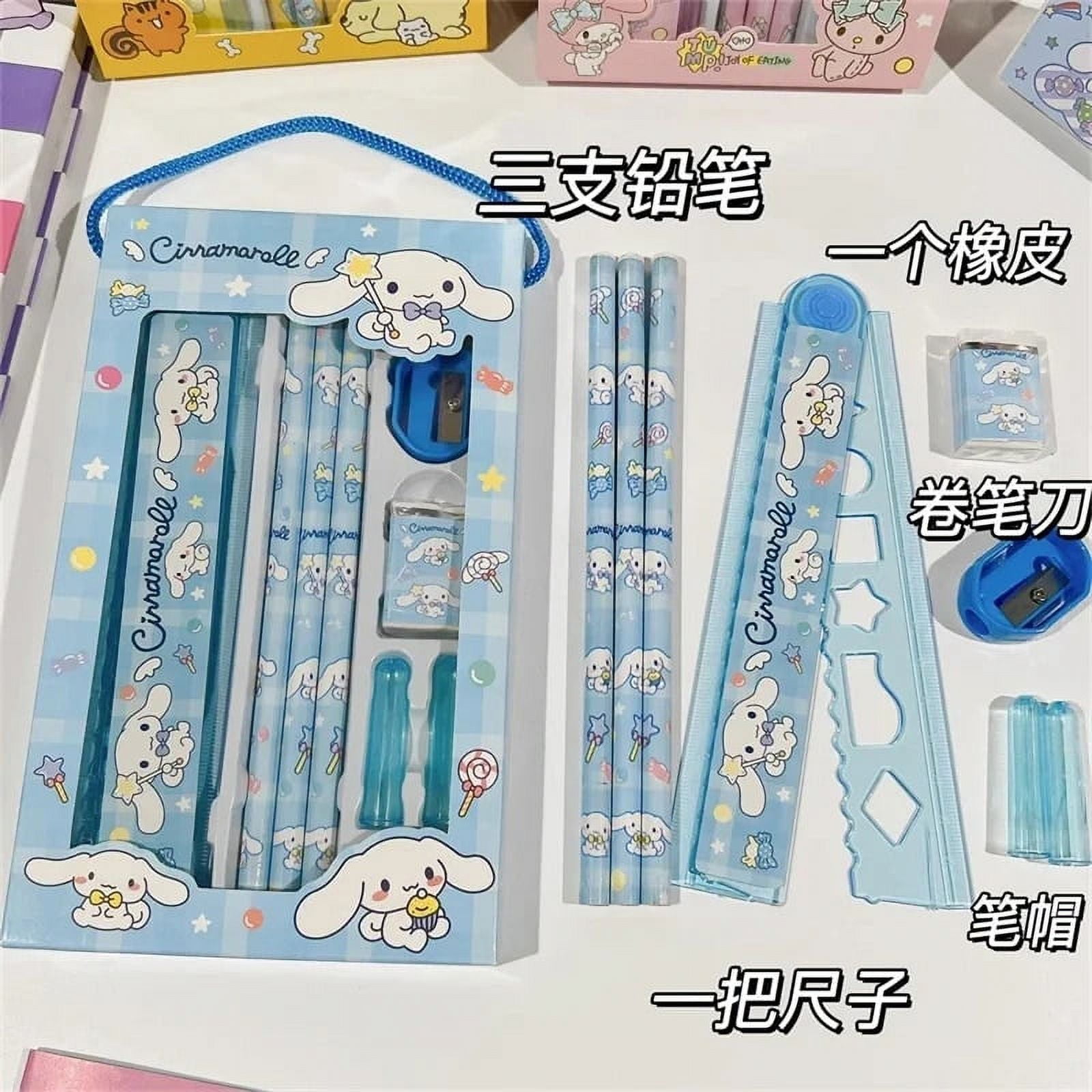 Sanrio Stationery Set Anime Cartoon Hello Kitty Cinnamoroll Kuromi My ...