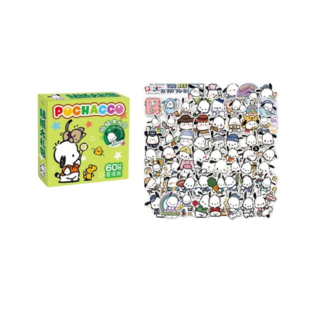 Sanrio Sticker Pack Cinnamoroll Melody Kuromi Kitty Pochacco Cute DIY ...