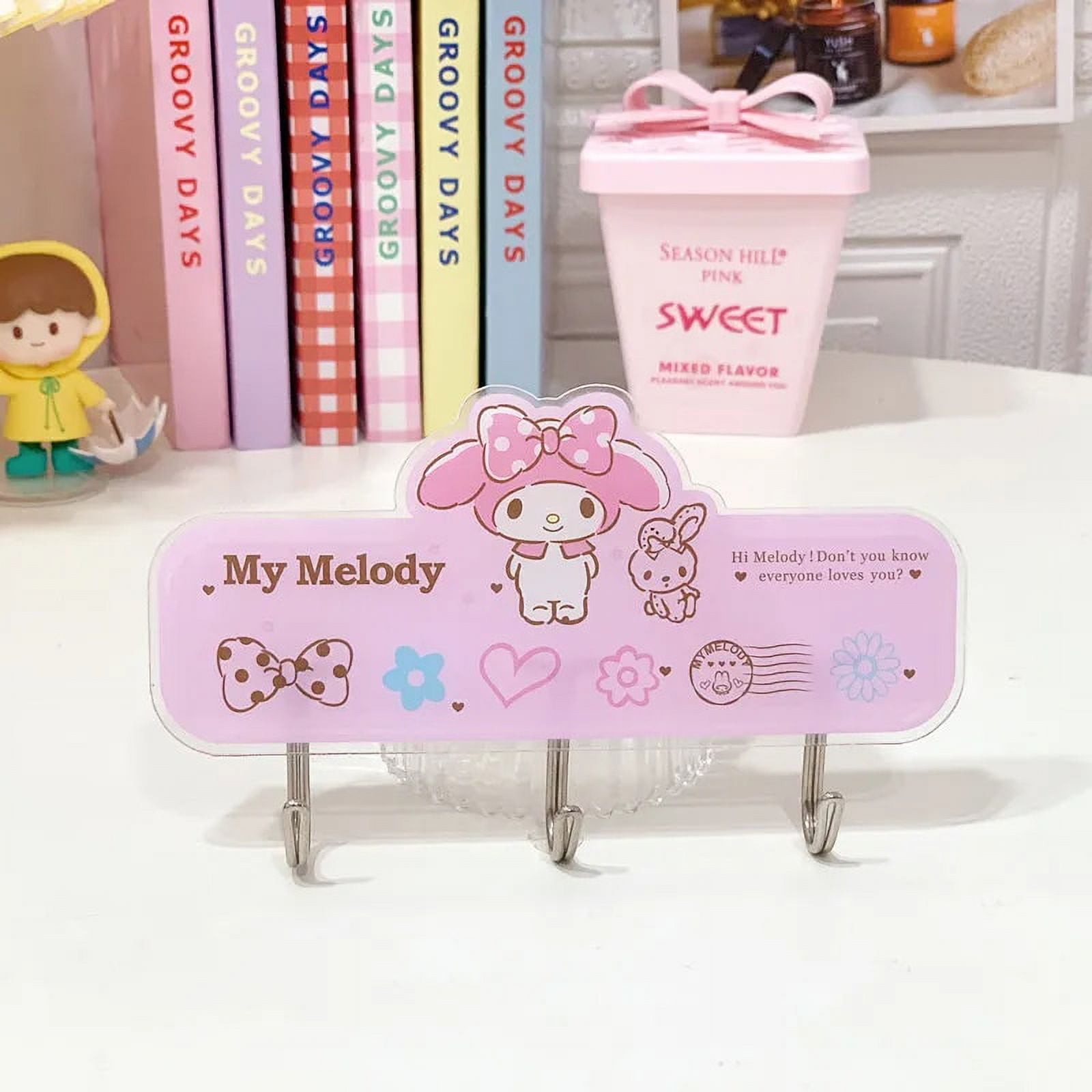 Sanrio Sticky Hook Kawaii Hello Kitty Kuromi Anime My Melody Cute ...