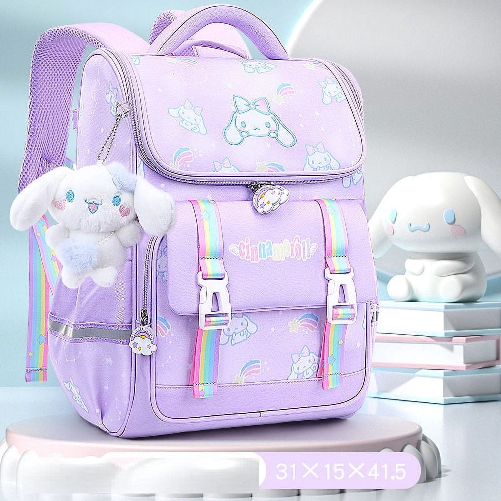 Sanrio Student Backpack Cinnamoroll Anime Figure Kawaii Shoulders ...