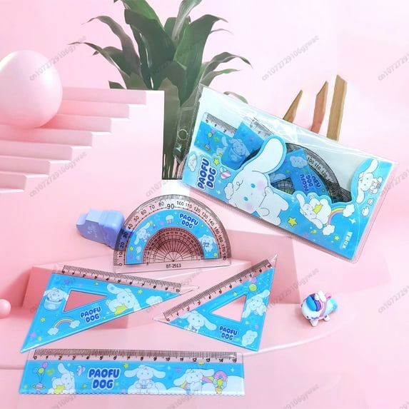 Sanrio Student Ruler 4 Piece Set Hello Kitty My Melody Kuromi Cartoon ...