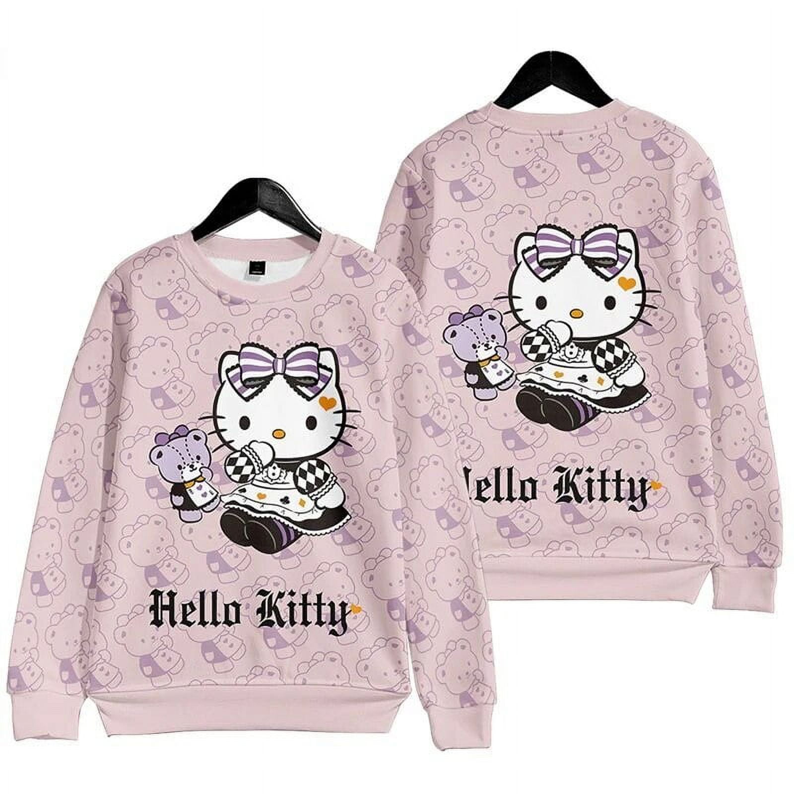 Sanrio-Sudadera con capucha de Hello Kitty con patrón de dibujos ...
