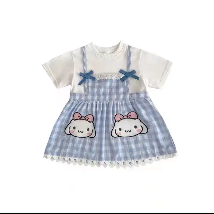 Sanrio Summer Dress Cotton Cartoon Kuromi Party Princess Dresses For 3 ...