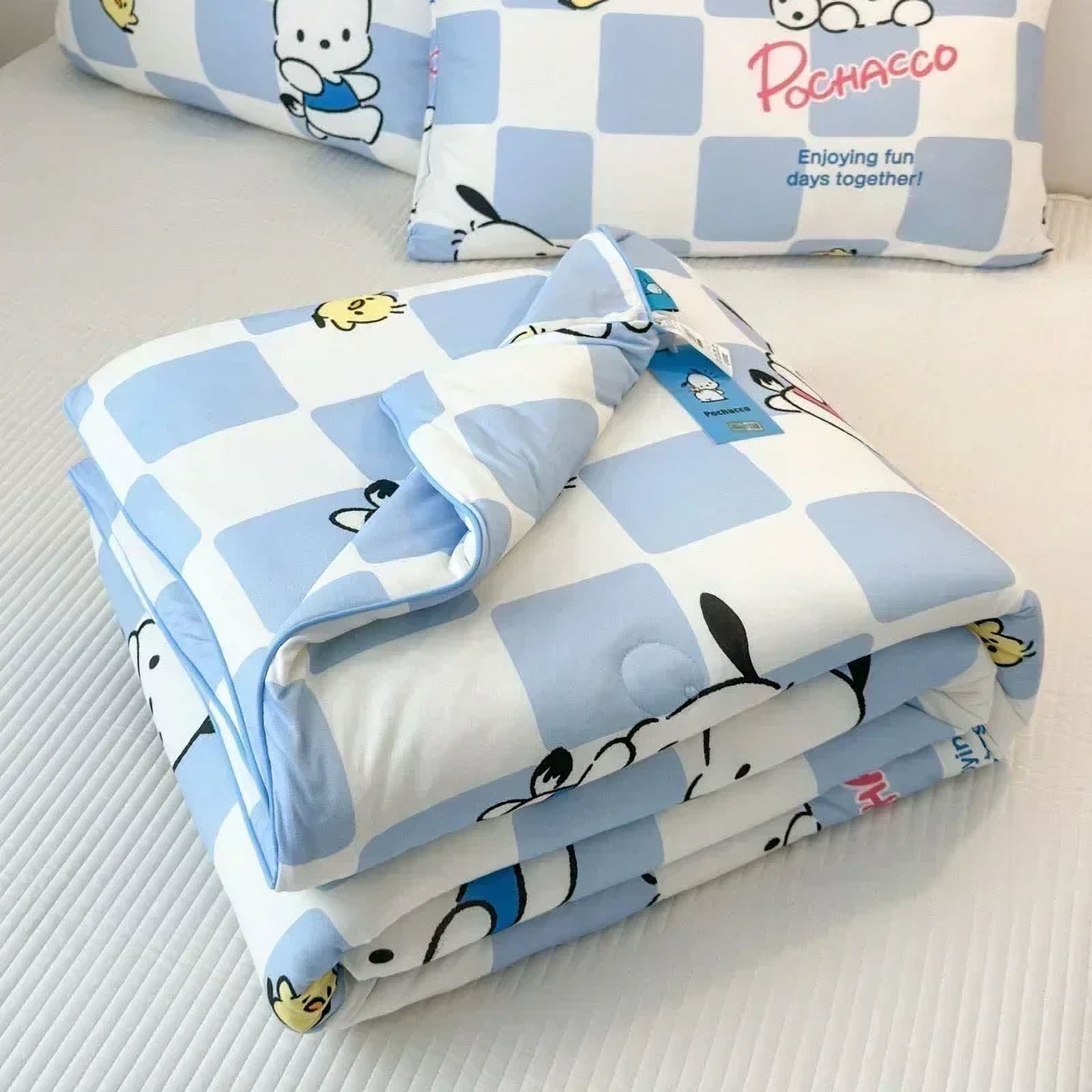 Sanrio Summer Thin Quilt Comforter Soft Kuromi Pachacco Cinnamoroll Air ...