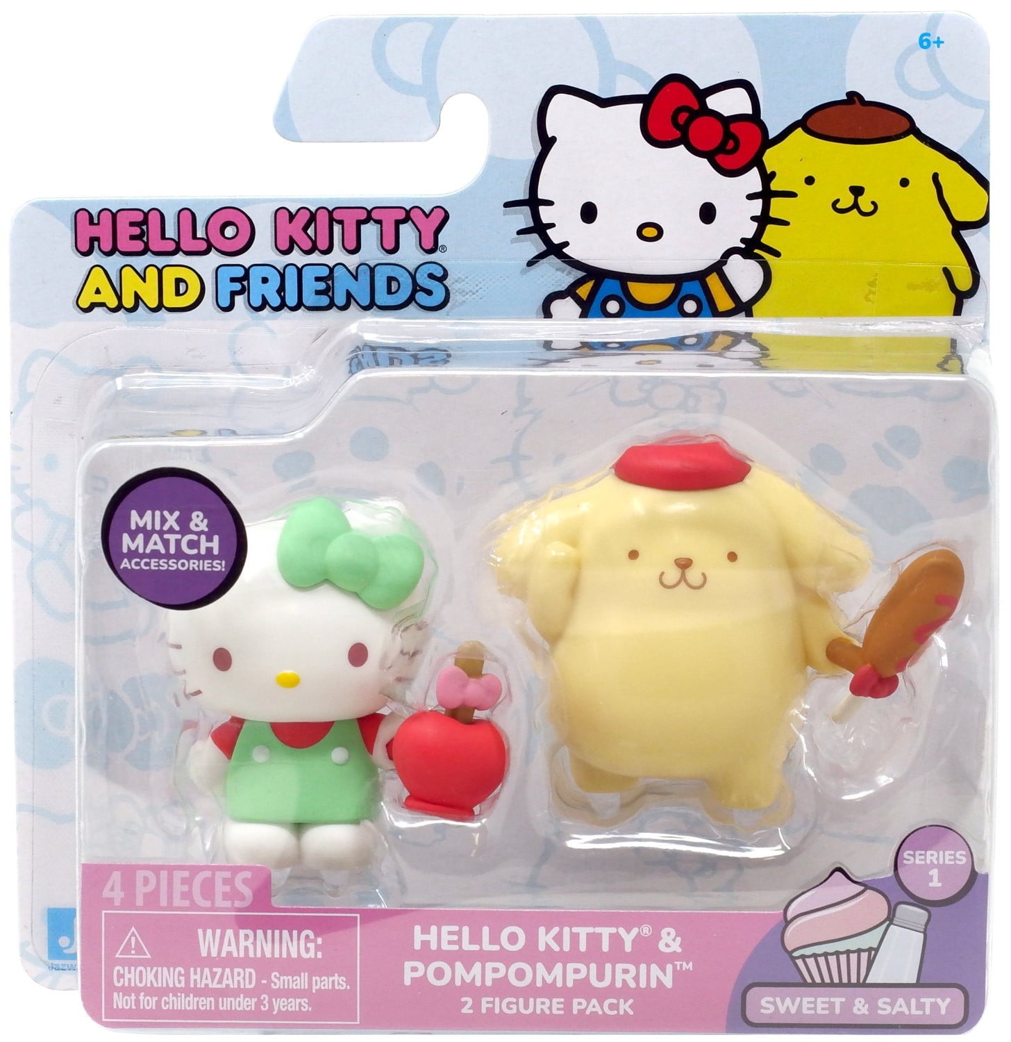 Sanrio Child Hello Kitty Pompompurin Action Figure, Multicolor, (2 ...