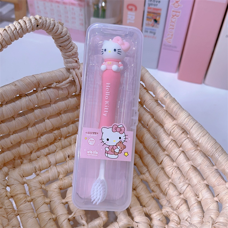 Sanrio Toothbrush Kawaii Cartoon Cinnamoroll Kuromi Kids Household ...