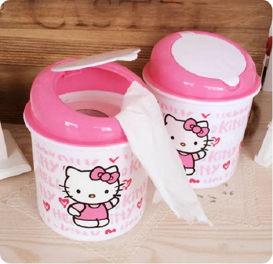 Sanrio Trash Can Hello Kitty Kawaii Cute Cartoon Anime Office Living ...