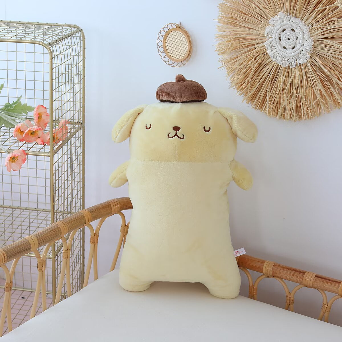 Sanrio Very Soft Pom Pom Purin Stuffed Toy Back Cushion Pillow Kawaii ...