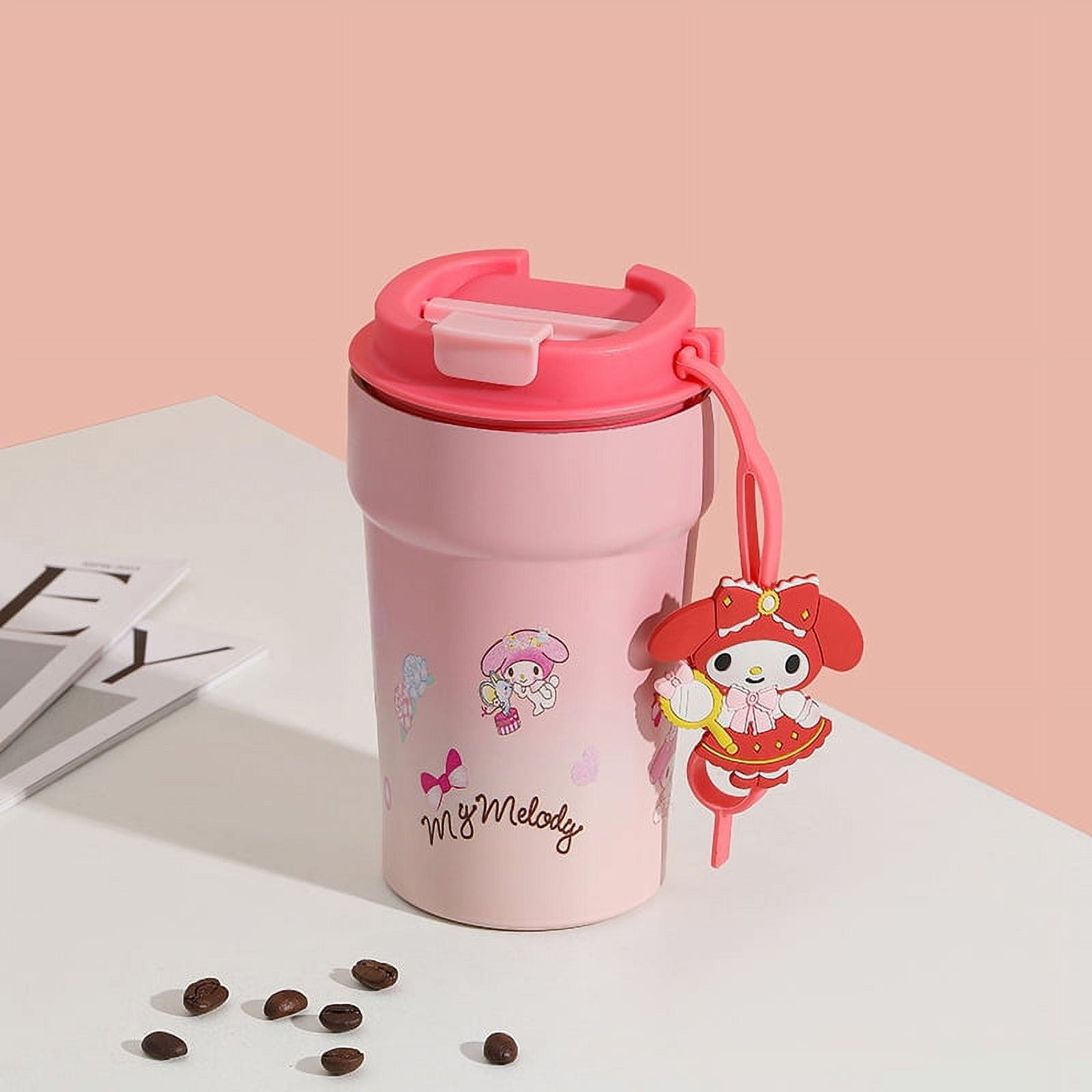 Sanrio Water Cup Hello Kitty Kuromi Coffee Cup Cinnamoroll Straw Cup ...