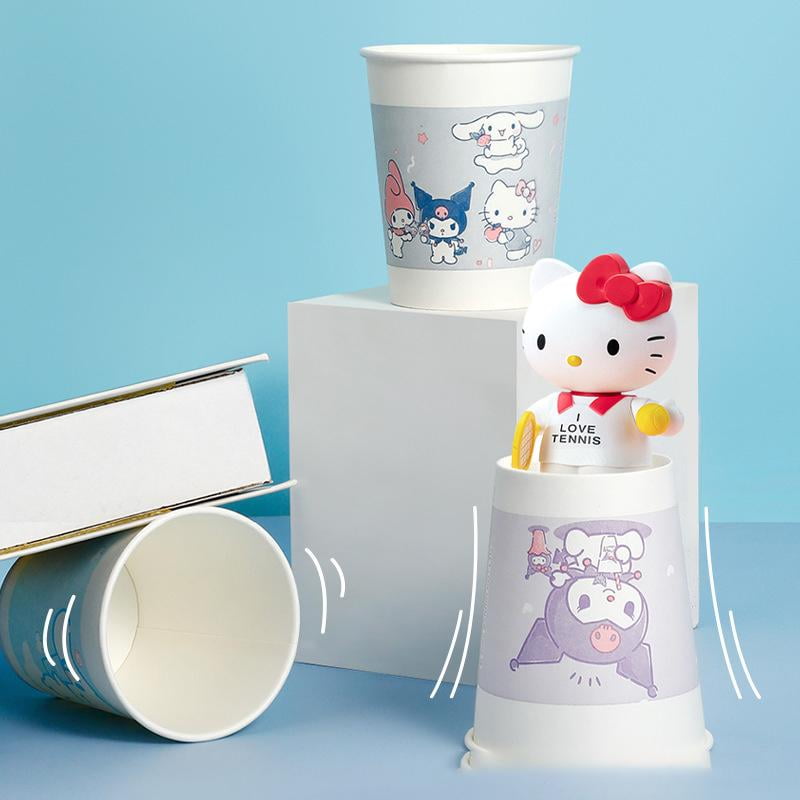 Sanrio Water Cup Hellokitty Disposable Paper Cup Kuromi Kawaii Anime ...
