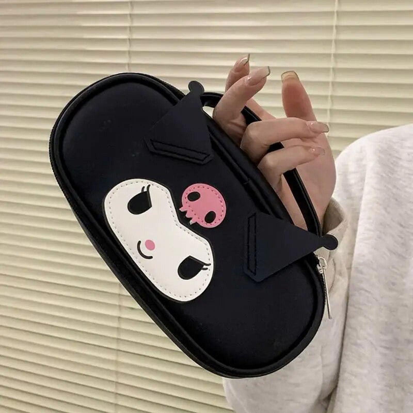 Sanrio Women Makeup Bag Kuromi Melody Cute PU Toiletries Cosmetic Organizer Zipper Bag Travel ...