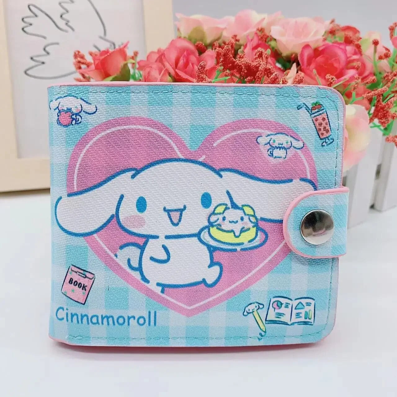 Sanrio Women's PU Wallet Cartoons Hello Kitty Kulomi Melody Cinnamoroll ...