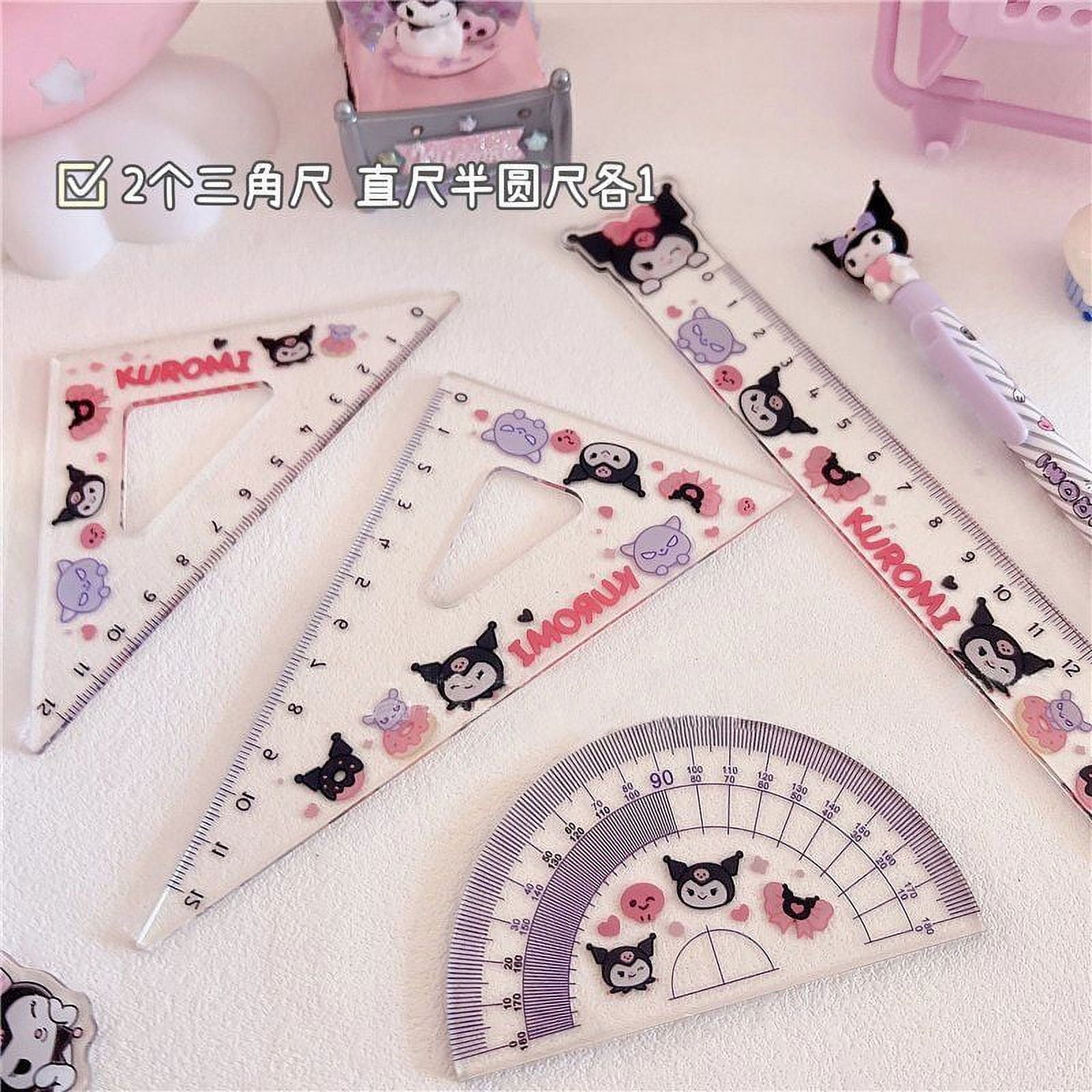 Sanrio cartoon Hello Kitty Cinnamoroll student measuring triangle ...