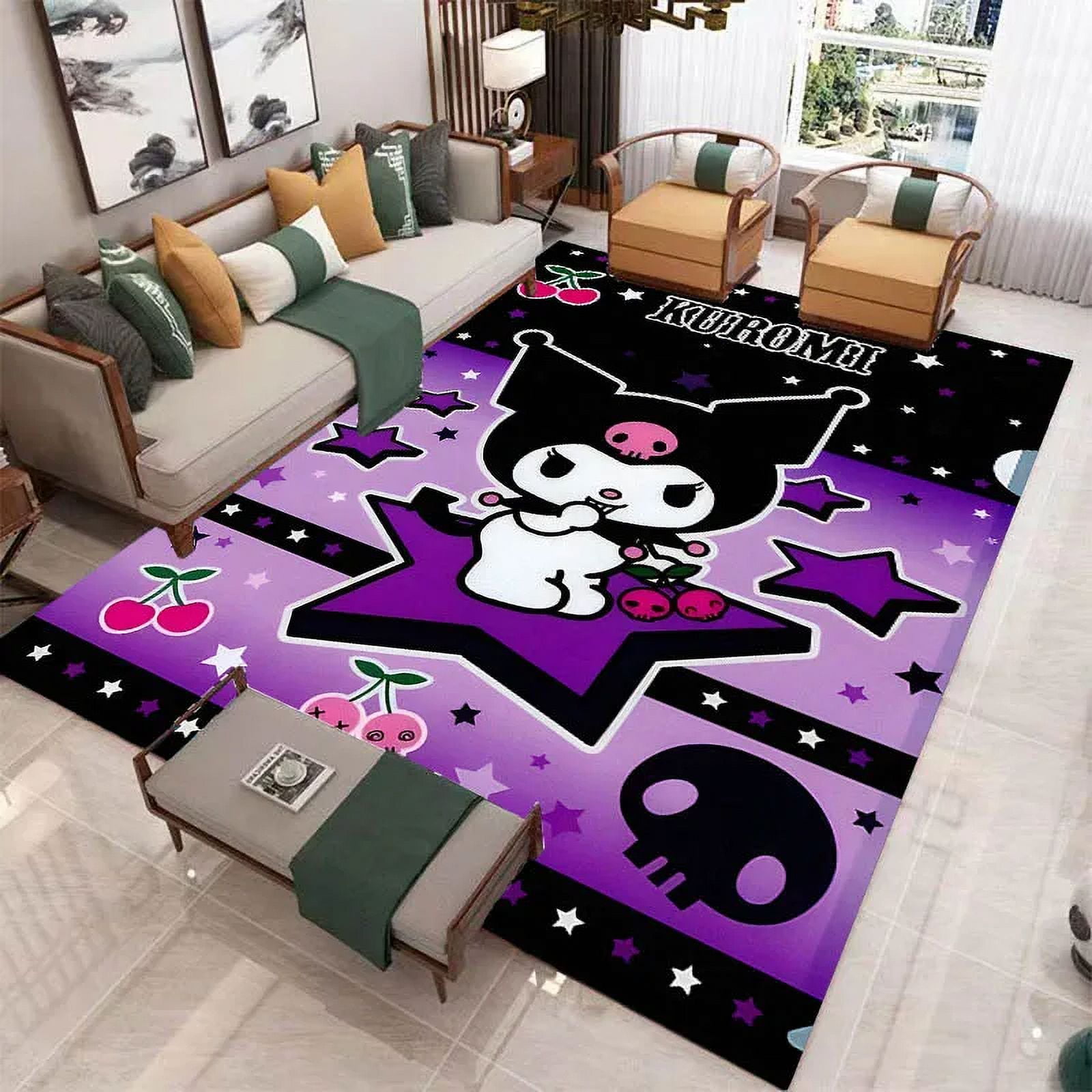 Sanrio cartoon kuromi printed carpet kitchen mats carpet outdoor ...