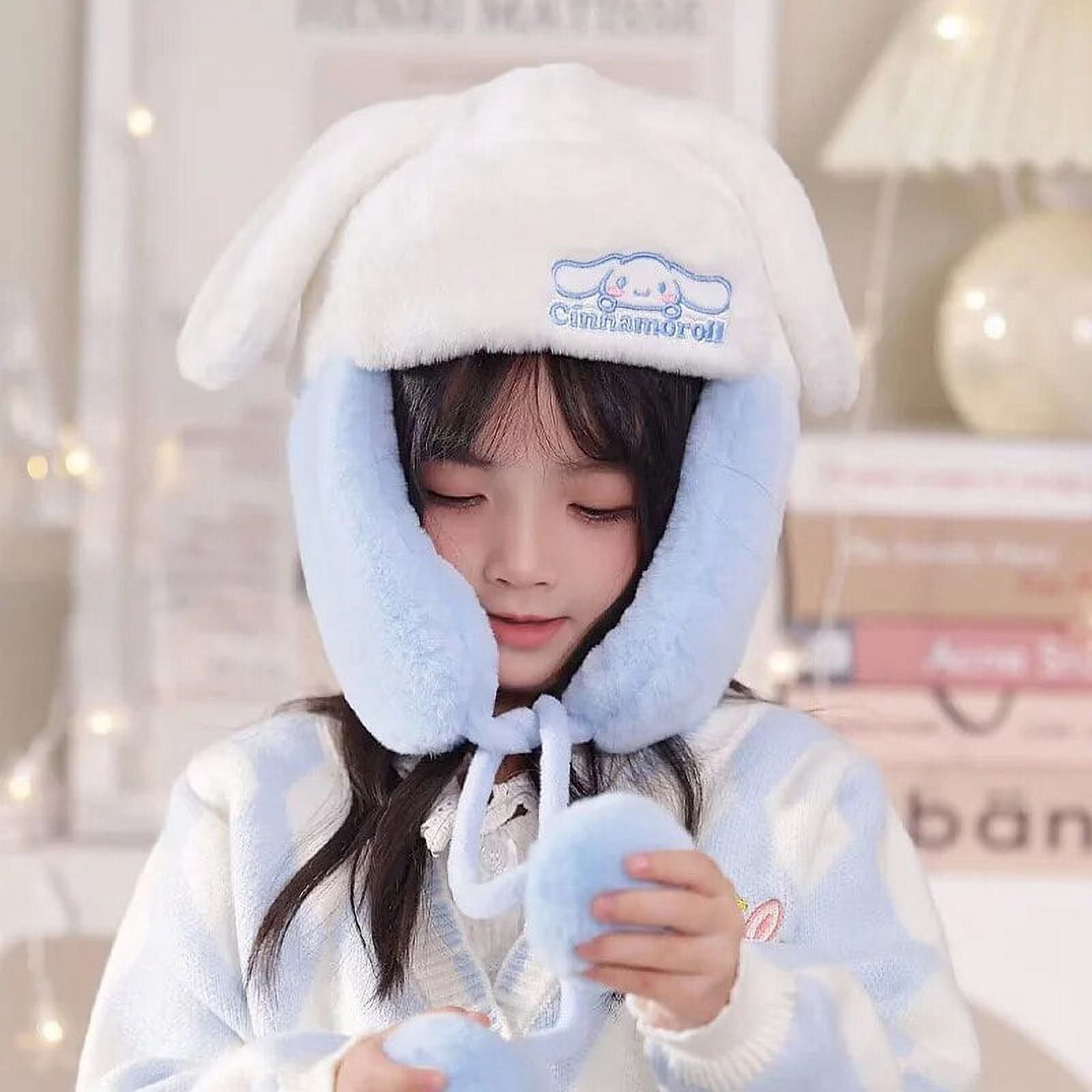 Sanrio Children's Plush Hat and Scarf All-in-one My MelodyKuromi ...
