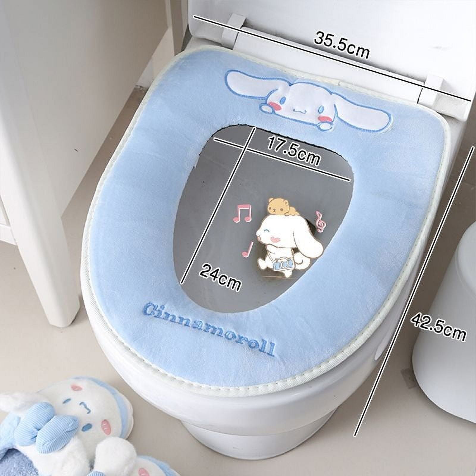 Sanrio cute Cinnamoroll Kuromi My melody Kawaii toilet seat four ...