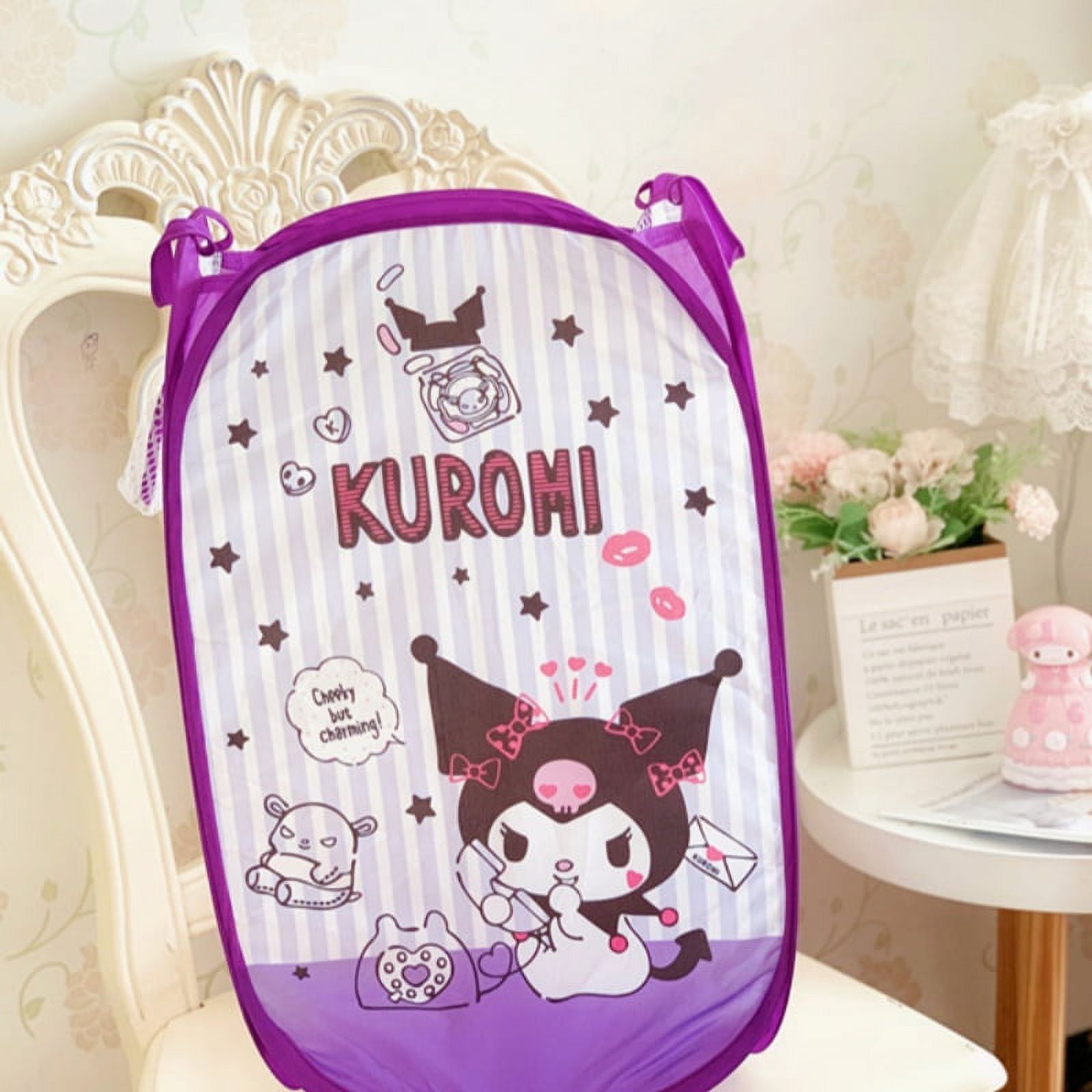 Sanrio hamper folding dirty clothes basket Hello Kitty Kuromi Cute ...