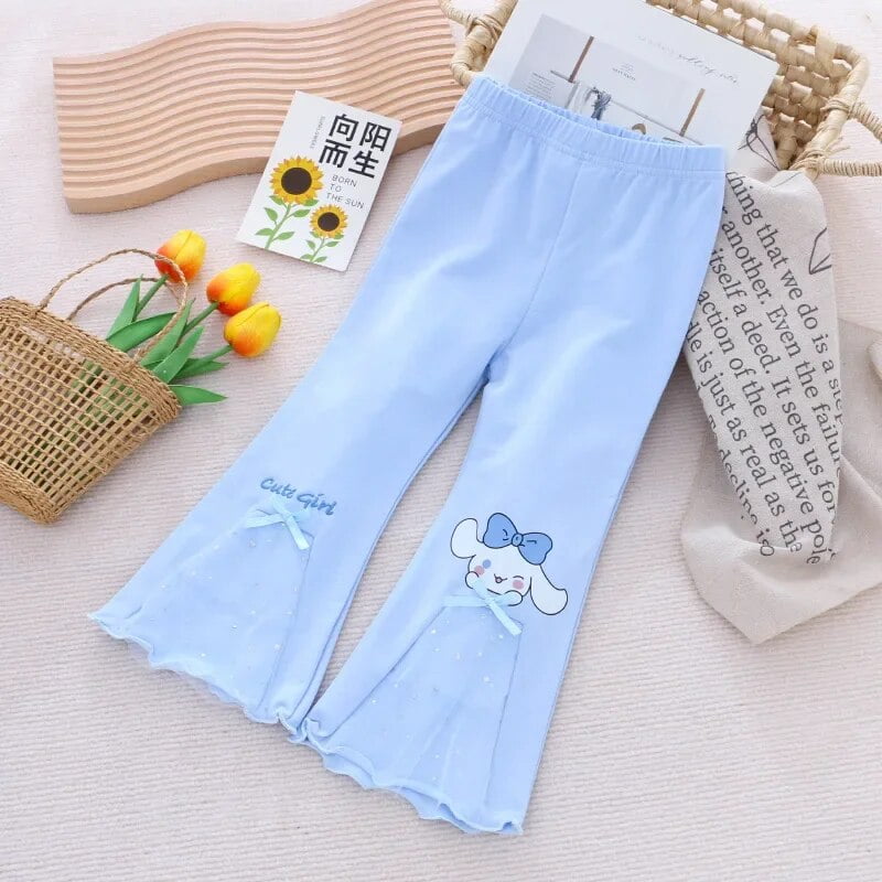 Sanrio hello kitty girls bell-bottom pants spring and fall new girls ...