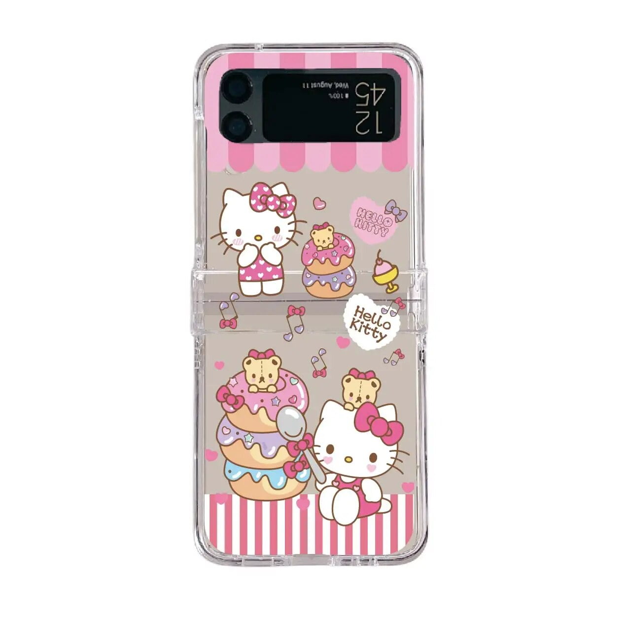 Sanrio kuromi my melody 3D Pearl hand chain Phone Case For Samsung Galaxy Z Flip 3 4 5 5G ZFlip3 ...