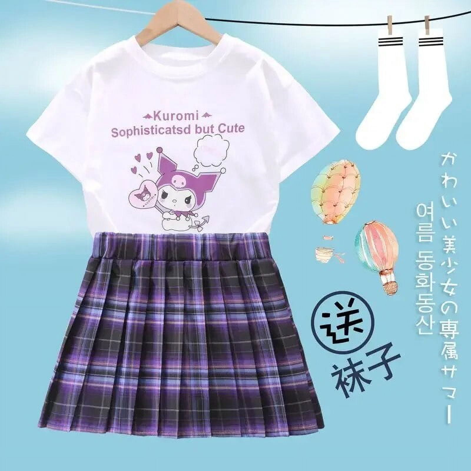 Sanrio my Melody summer pleated skirt jk suit girl cartoon cute T-shirt ...