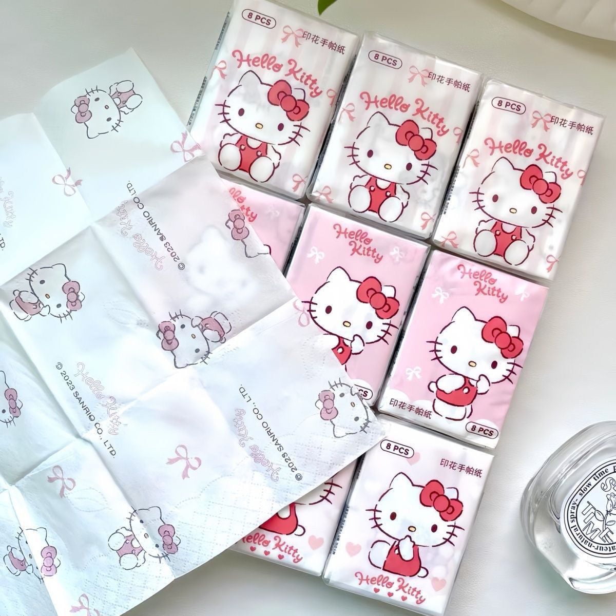 Sanrio printed cartoon kitty handkerchief paper portable cute napkin ...