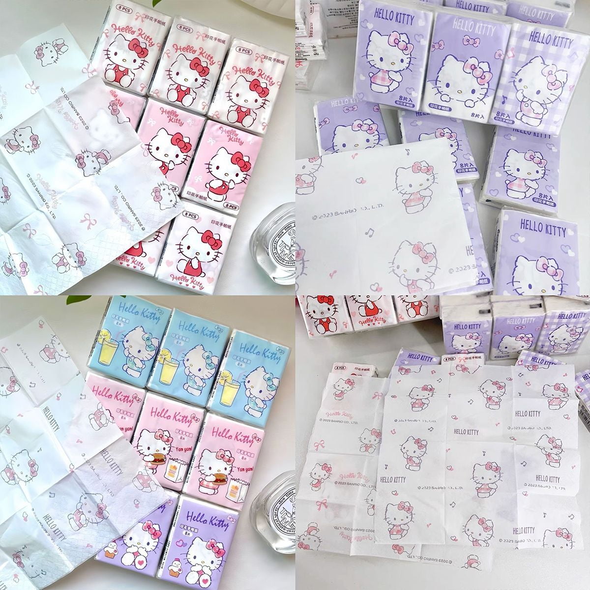 Sanrio printed cartoon kitty handkerchief paper portable cute napkin ...