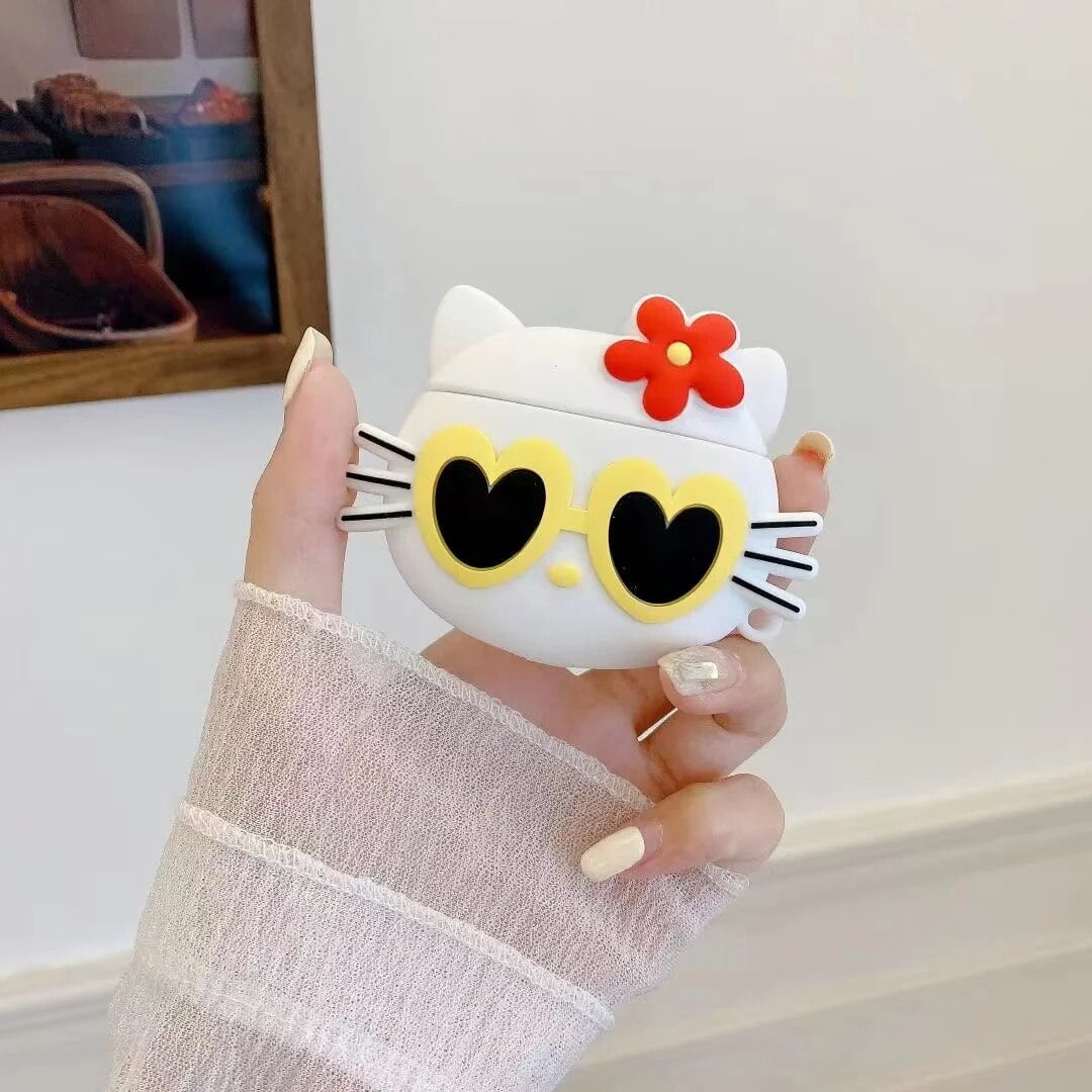 Sanrio sunglasses Hello Kitty silicone earphone case for AirPods 1 2 3 ...