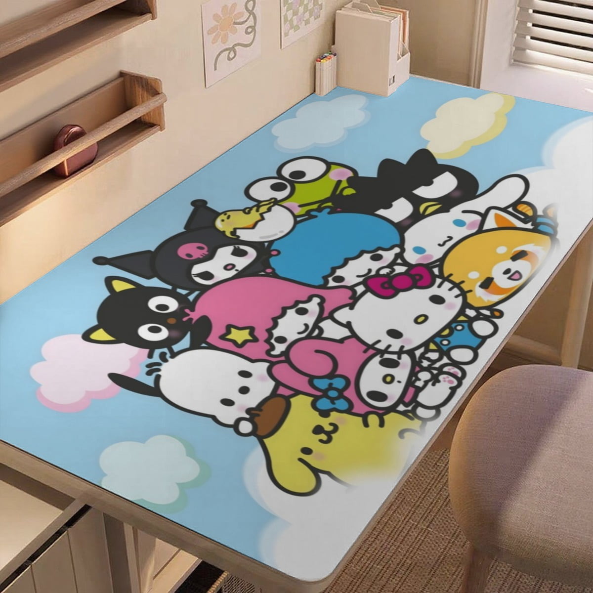 Sanrio-themed extra-large Non-Slip Base leather Desk Table mat ...