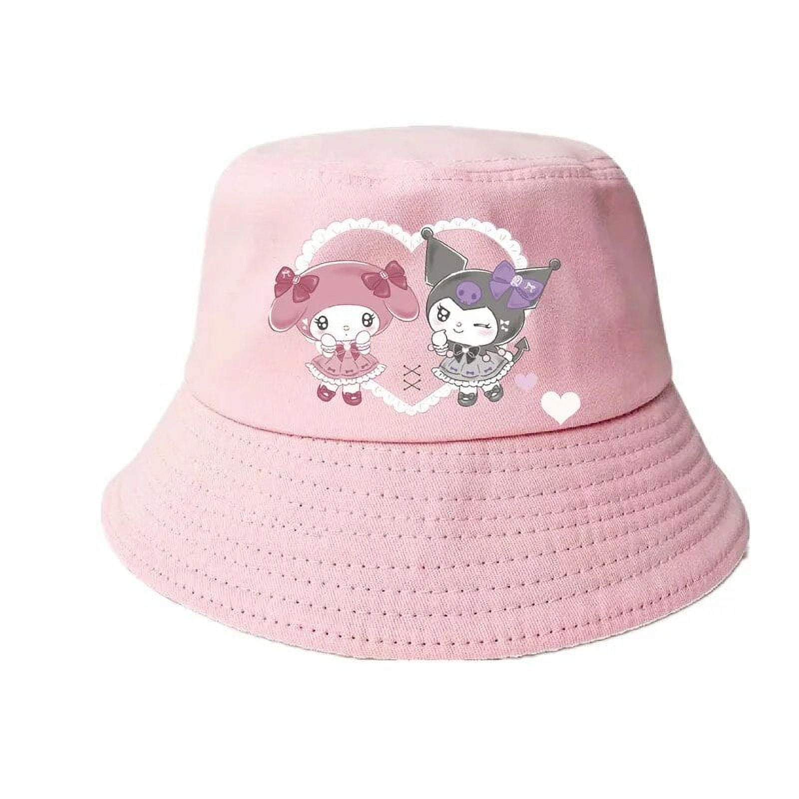 Sanrioed Anime Melody Kuromi Cinnamoroll Child-Parents Bucket Hat Boy ...