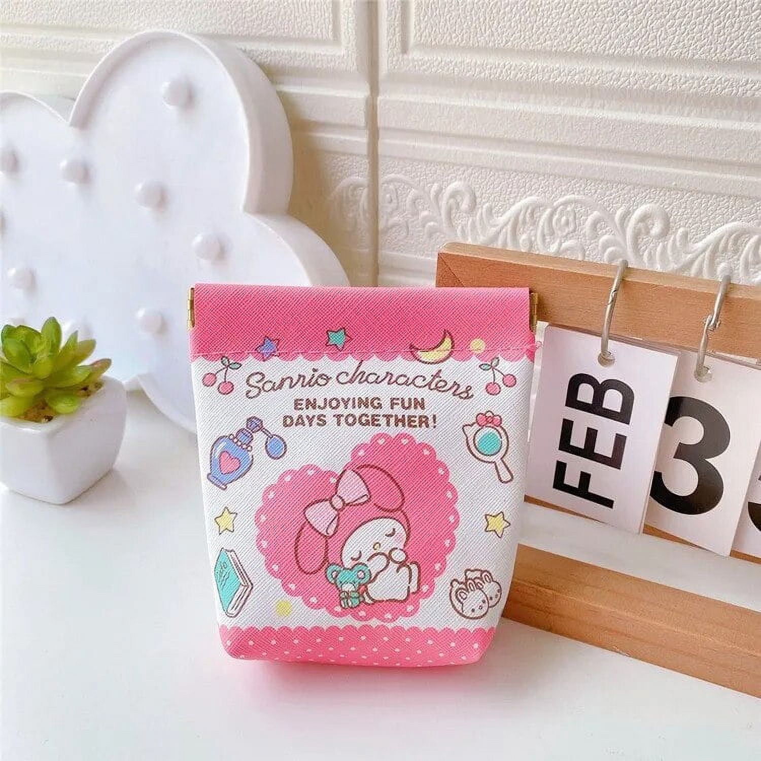 Sanrioed Anime Printed Pu Wallet Kawaii Coin Purse Cartoon My Melody ...
