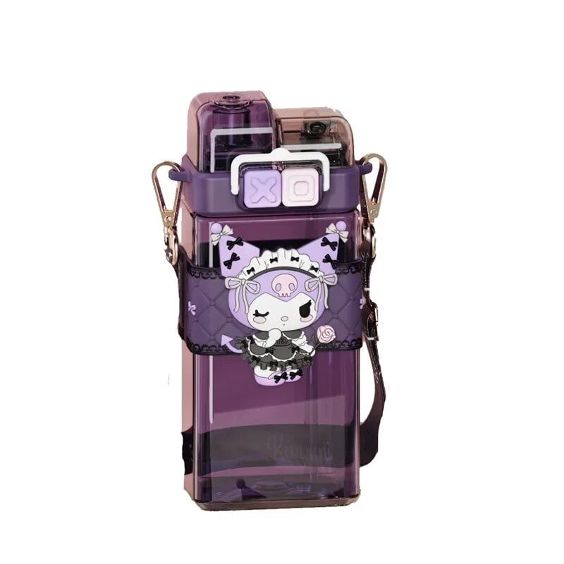 Sanrioed Hello Kitty Kuromi Hangyodon Water Cup 520ML Double Drink Plastic Kettle Co Branded 3D ...