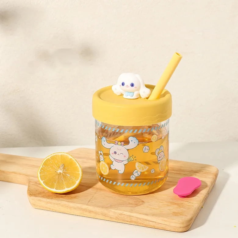 Sanrioed Kawaii Cartoon Anime Cute Glass Cup My Melody Kuromi ...