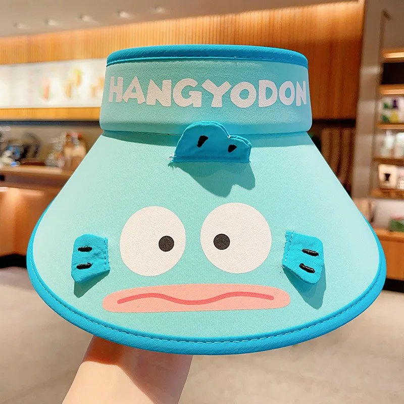 Sanrioed Kuromi Panama Hat Cartoon Fisherman Cap Anime Kawaii Big Ear ...