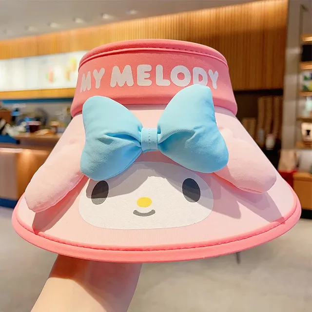 Sanrioed Kuromi Panama Hat Children Cartoon Fisherman Cap Anime Kawaii ...