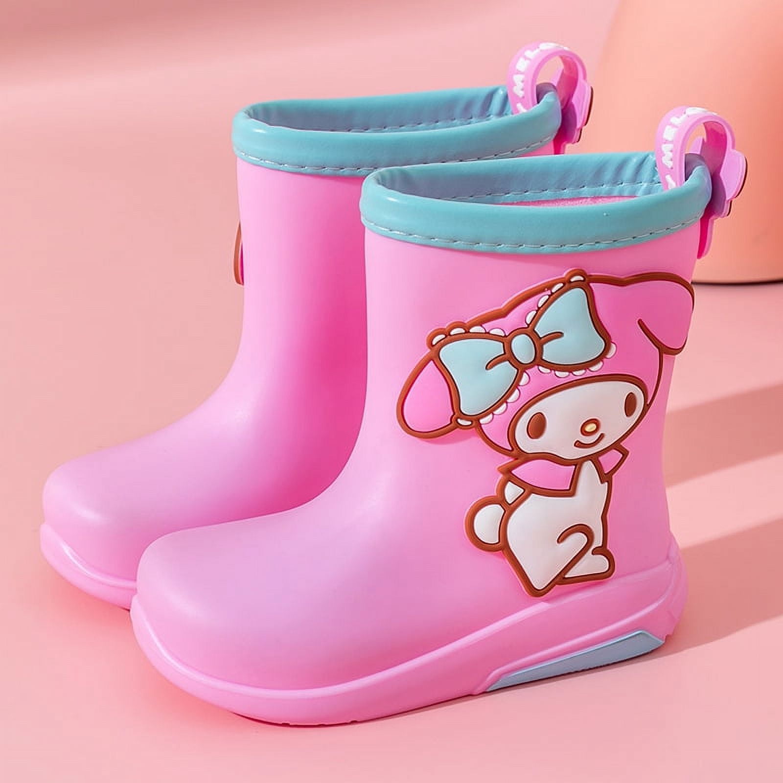 Sanrioed My Melody Rainboots Kuromi Cinnamoroll Boys Girls Cartoon Rain ...
