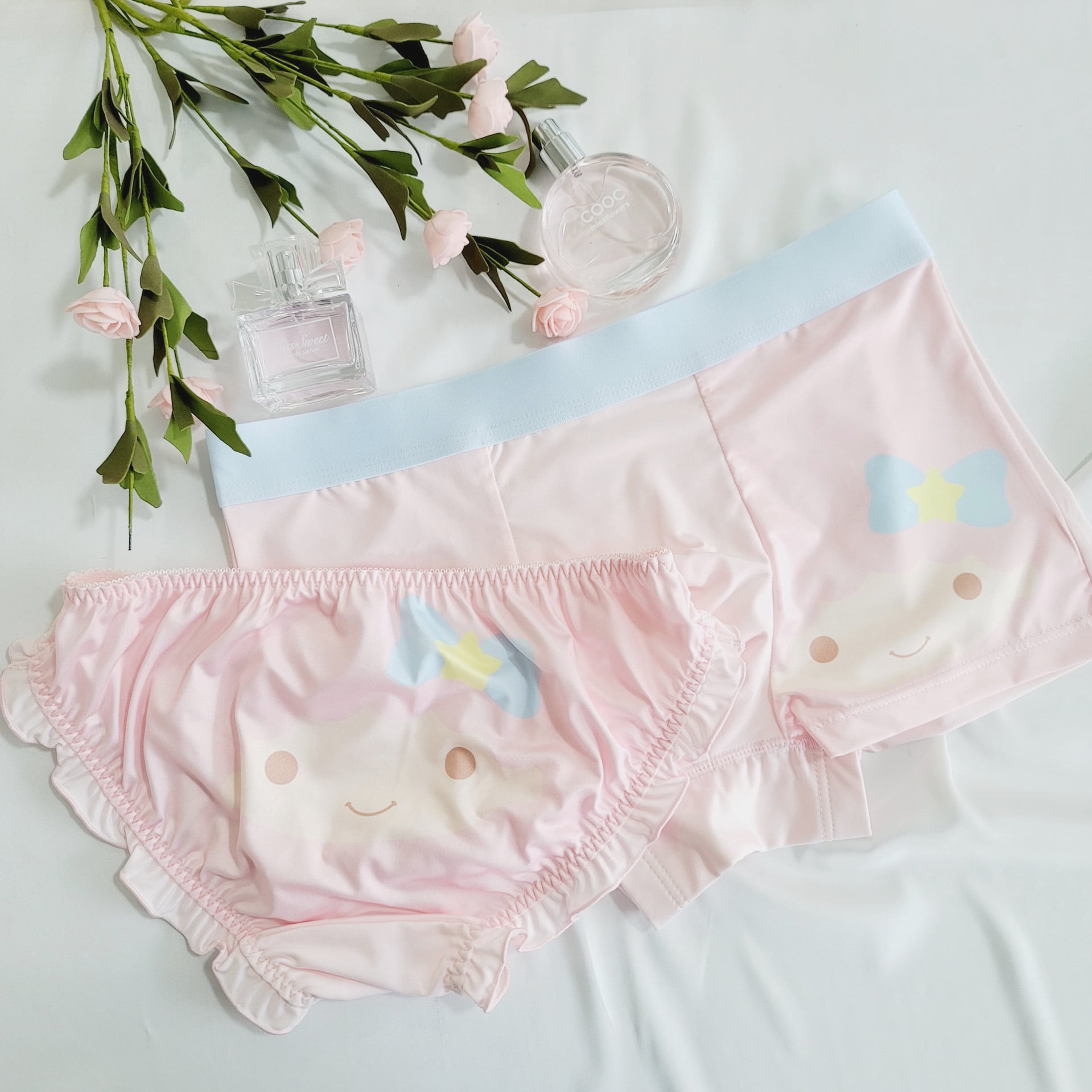 Sanrioed anime cartoon My Melody Kuromi couple underwear ins girl heart ...