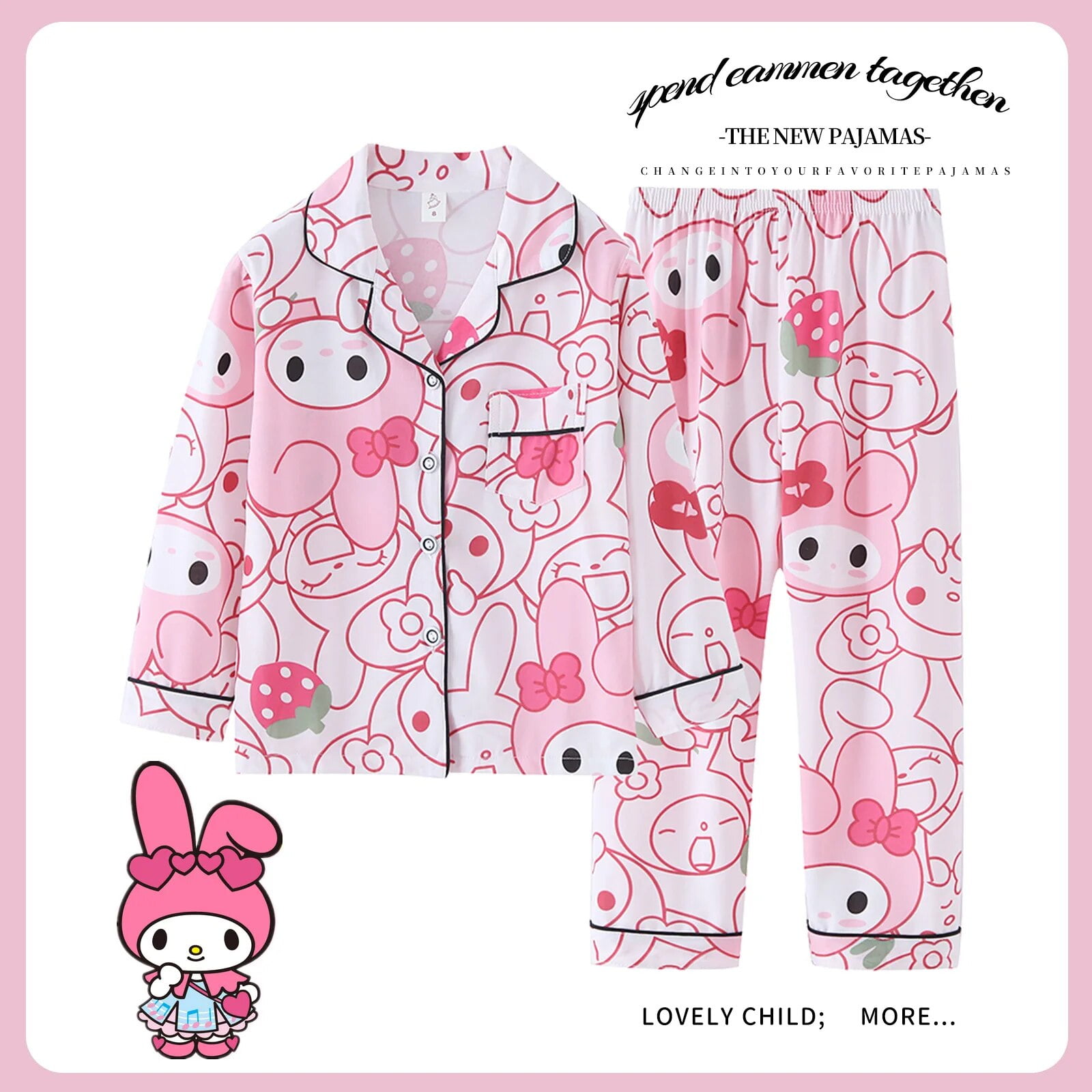 Sanrios Anime Cinnamoroll Kuromi My Melody HelloKittys Children Girls ...