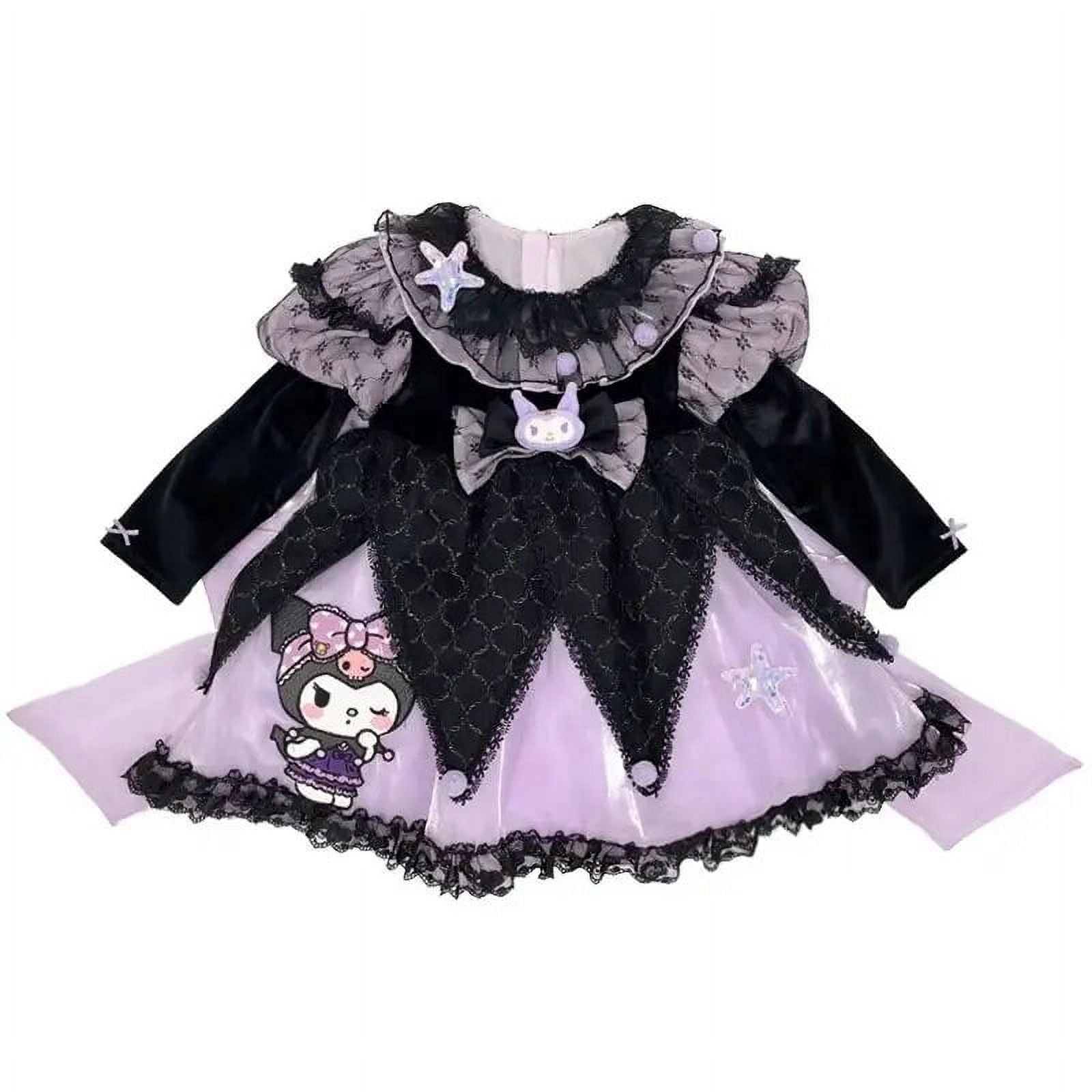 Sanrios Anime Kuromi COS Clothing Halloween Lolita Princess Style Skirt ...