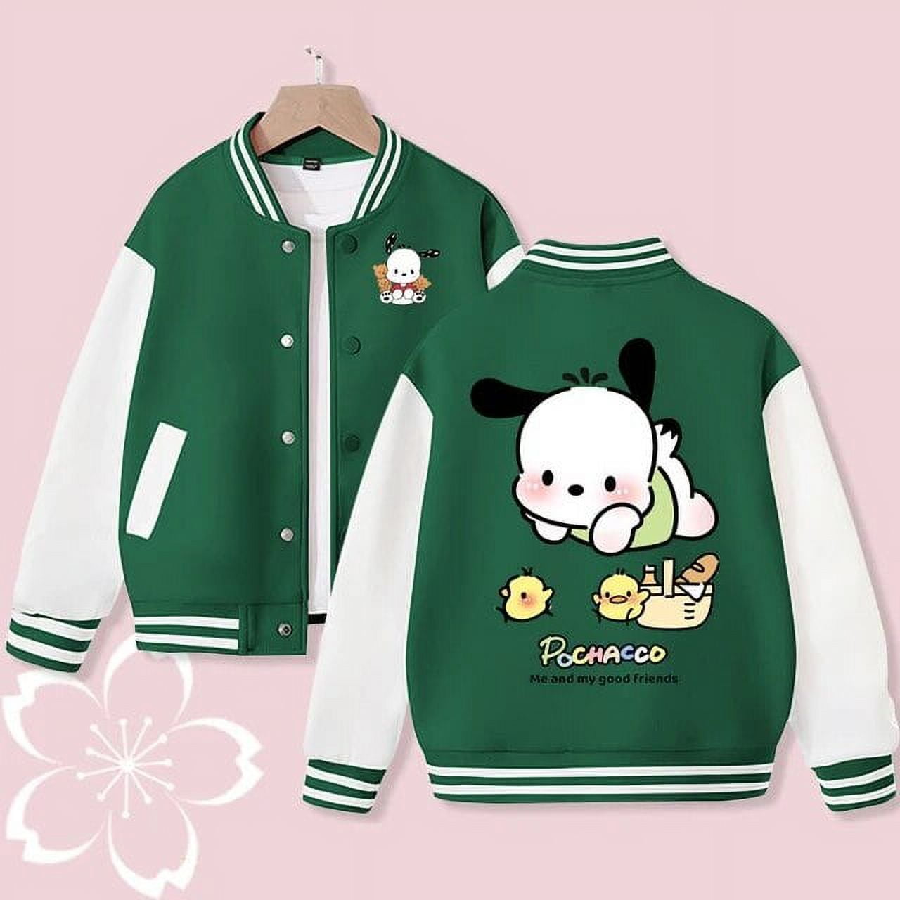 Sanrios Children Pochacco Baseball Uniform Coat Anime Figure 23 Spring ...