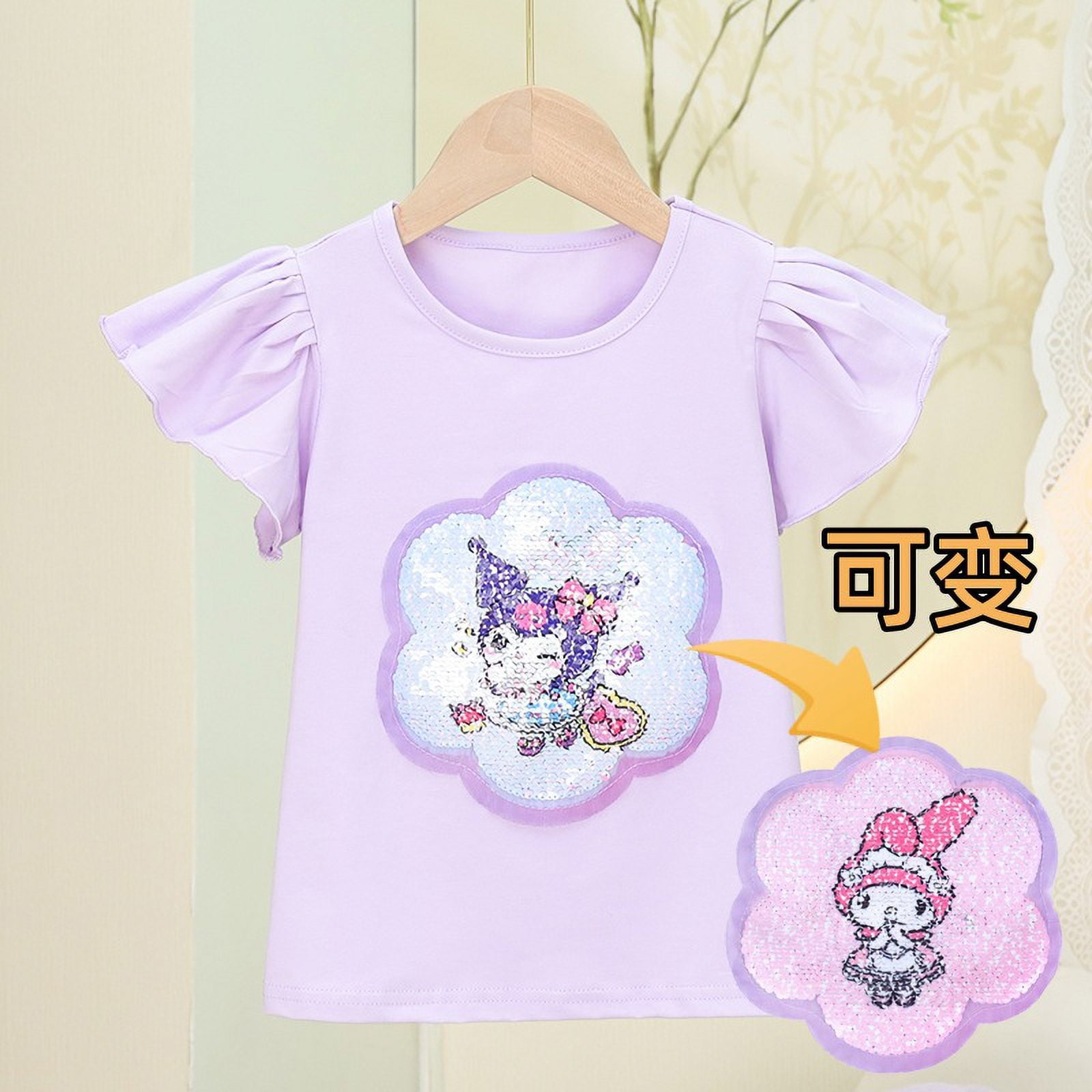 Sanrios Cinnamoroll Kuromi My Melody Kids Short Sleeve Color Changing ...
