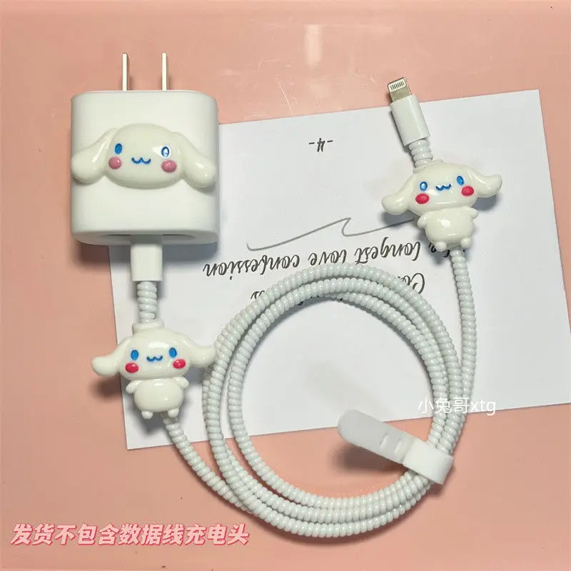 Sanrios Data Cable Protection Cover Kawaii Kuromi Hellokitty Cute Anime ...
